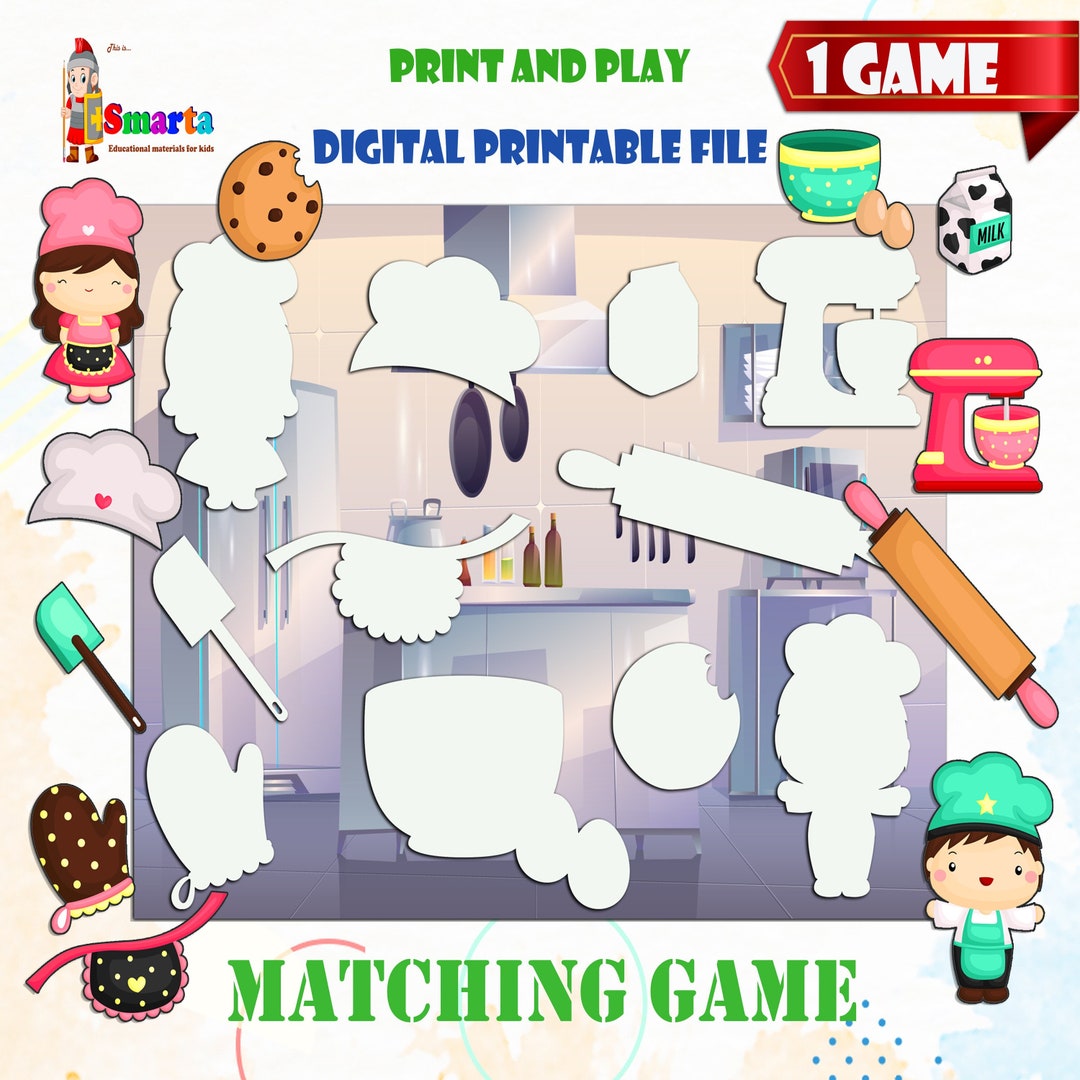 Matching Card Game | Child Development Activity | Preschool Learning ...