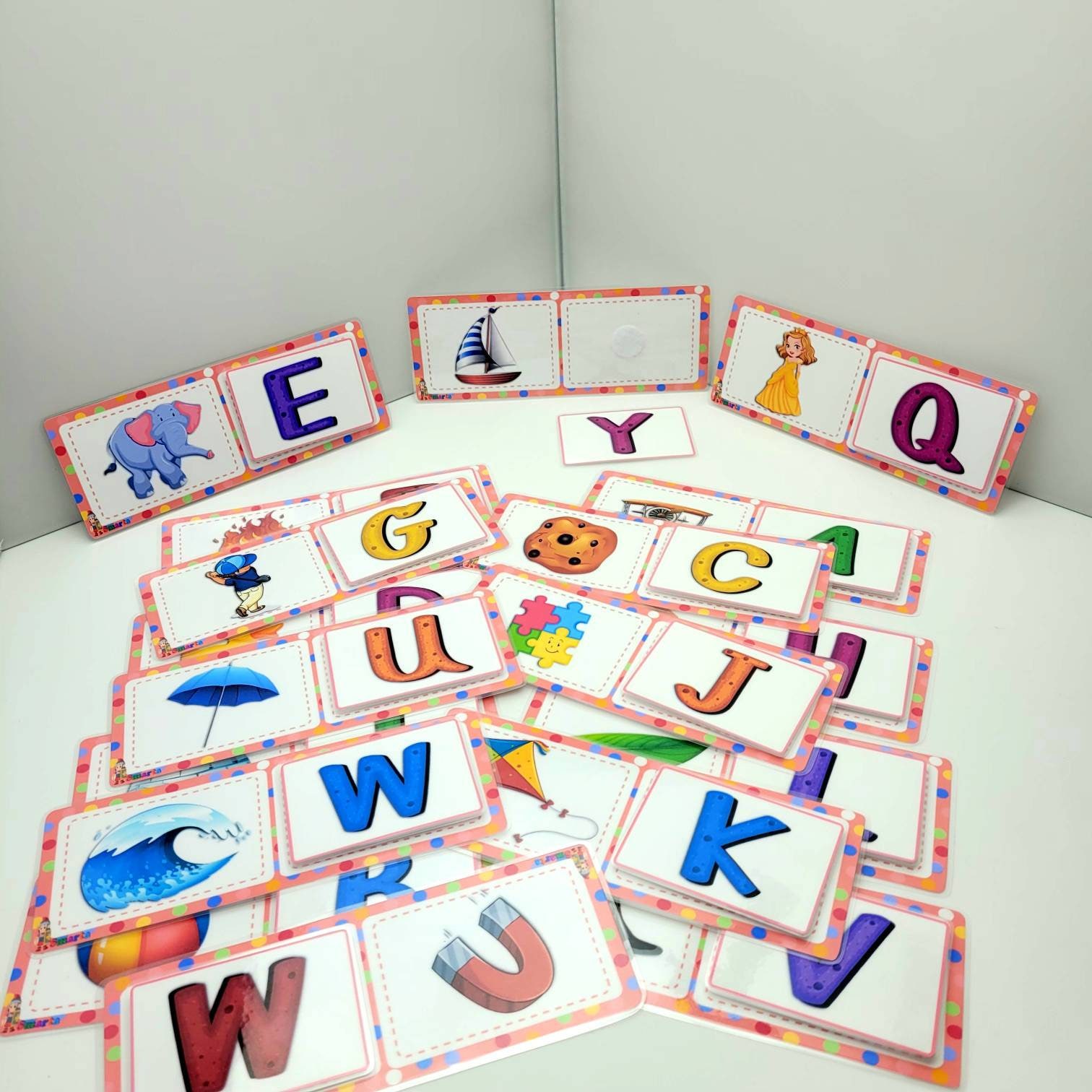 Preschool Alphabet Cards Matching Card Game - Etsy