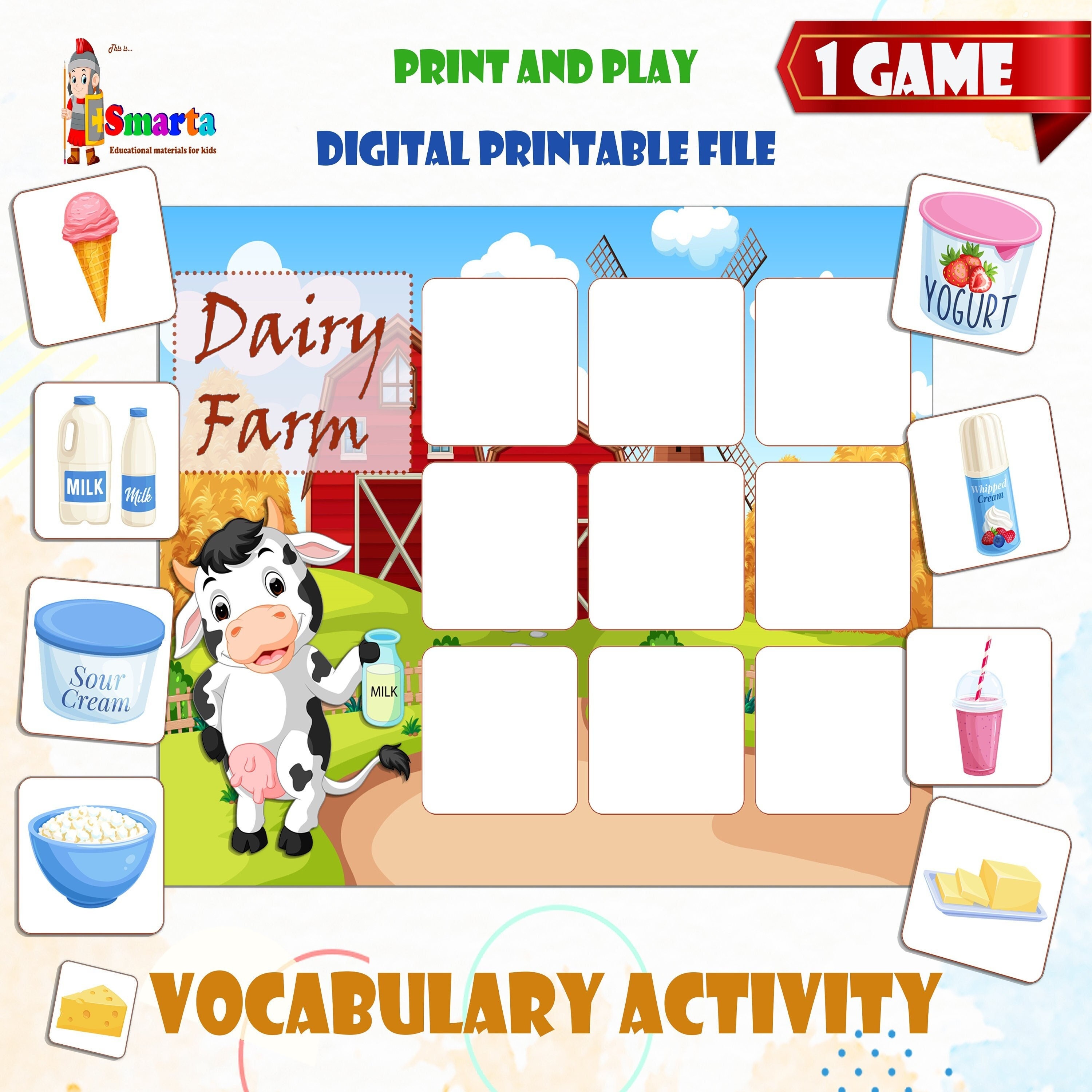 Child Development, Kids Vocabulary Game - Etsy