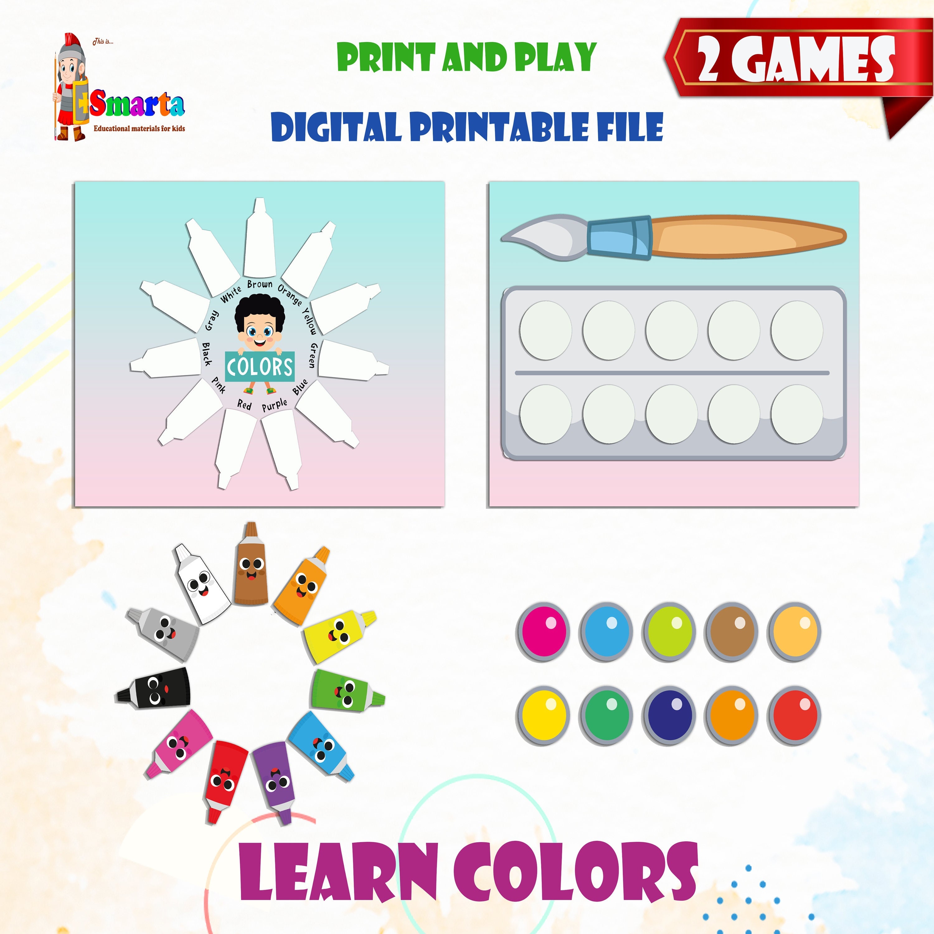 Speech Therapy Materials, Learn Colors Activity - Etsy