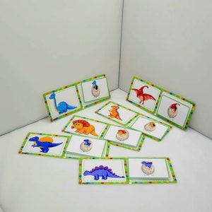 Kids Matching Game, Dinosaurs Activity - Etsy