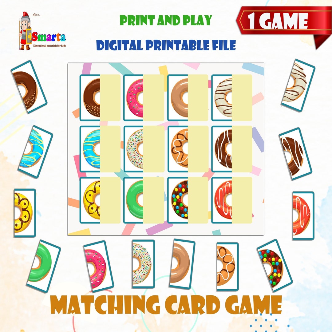 Preschool Curriculum, Matching Card Game - Etsy