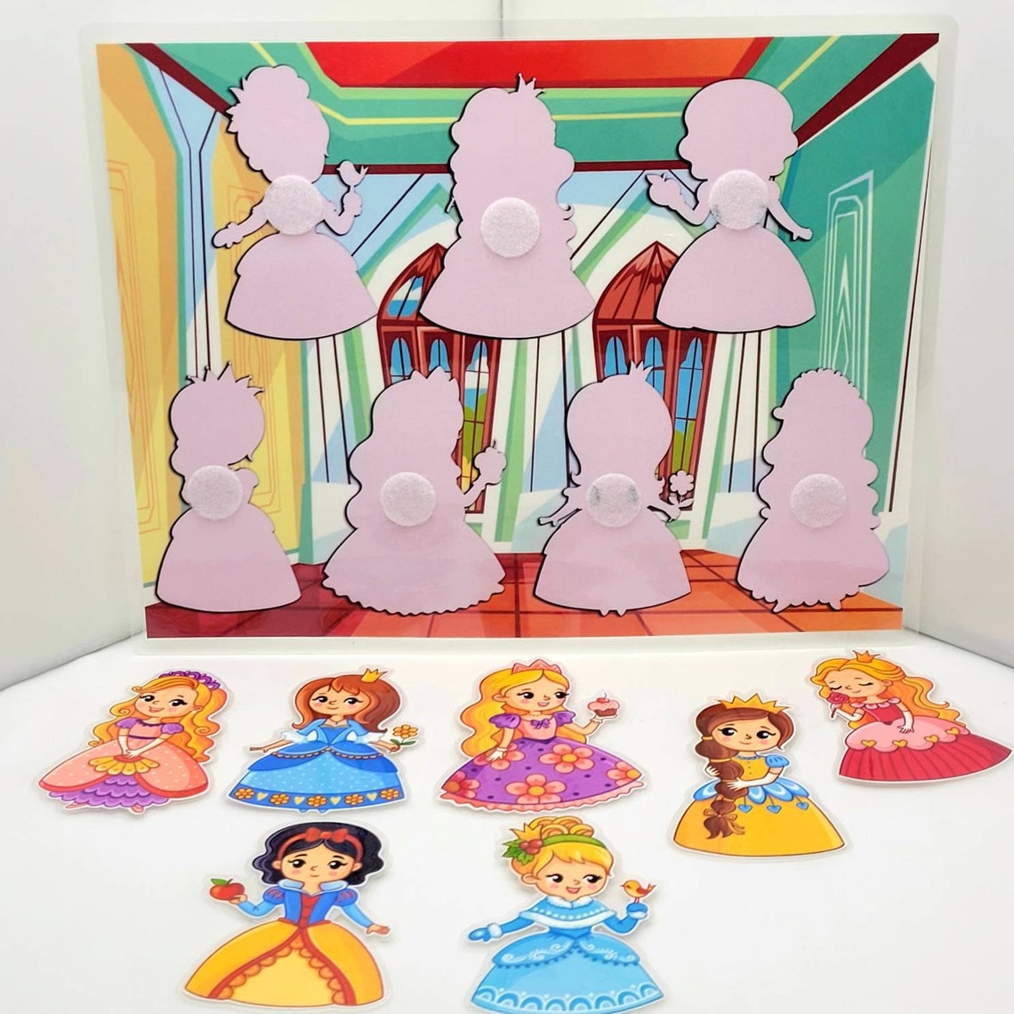 Preschool Education Matching Card Game Princess - Etsy