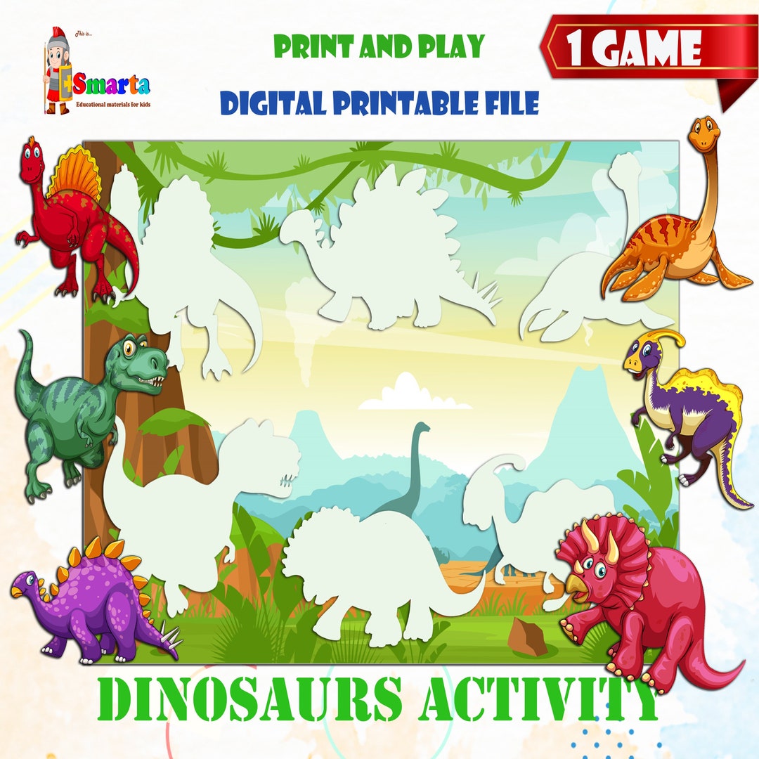 Dinosaurs Activity, Preschool Material - Etsy