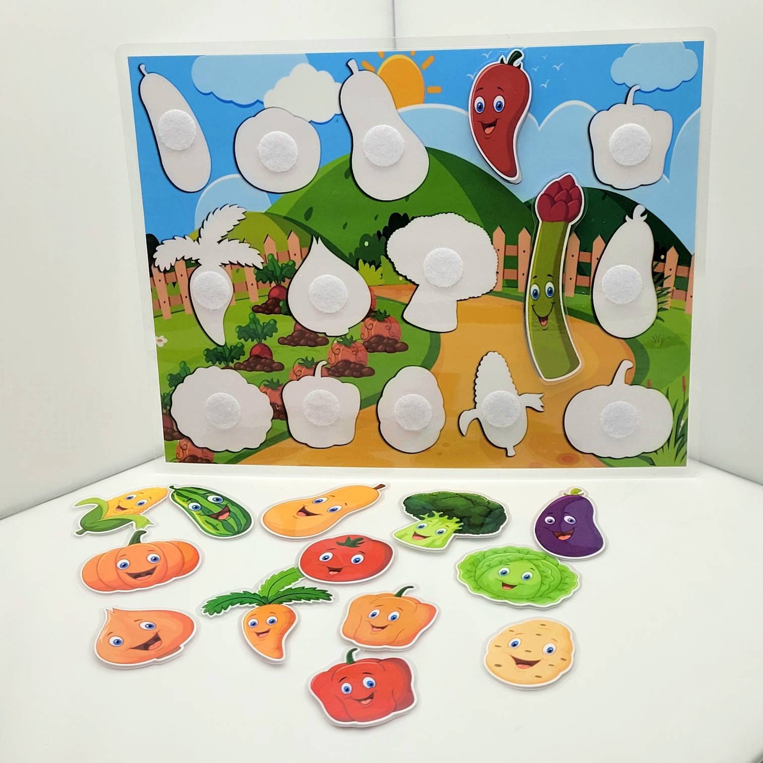 Preschool Curriculum Matching Card Game Vegetables - Etsy