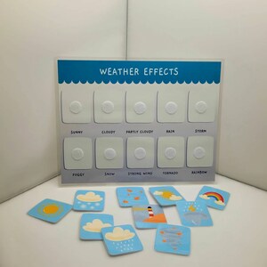 Child Vocabulary Game, Matching Card Game, Weather Activity - Etsy