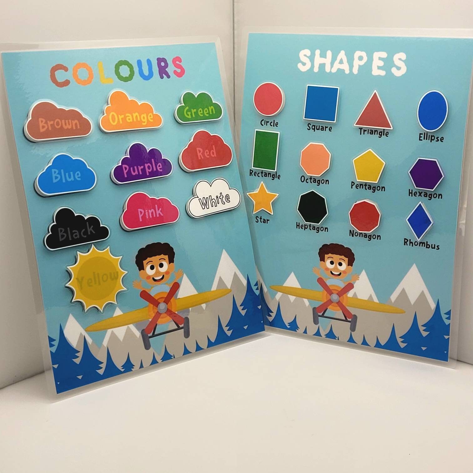 Child Development Activity Matching Card Game Learn Shapes - Etsy