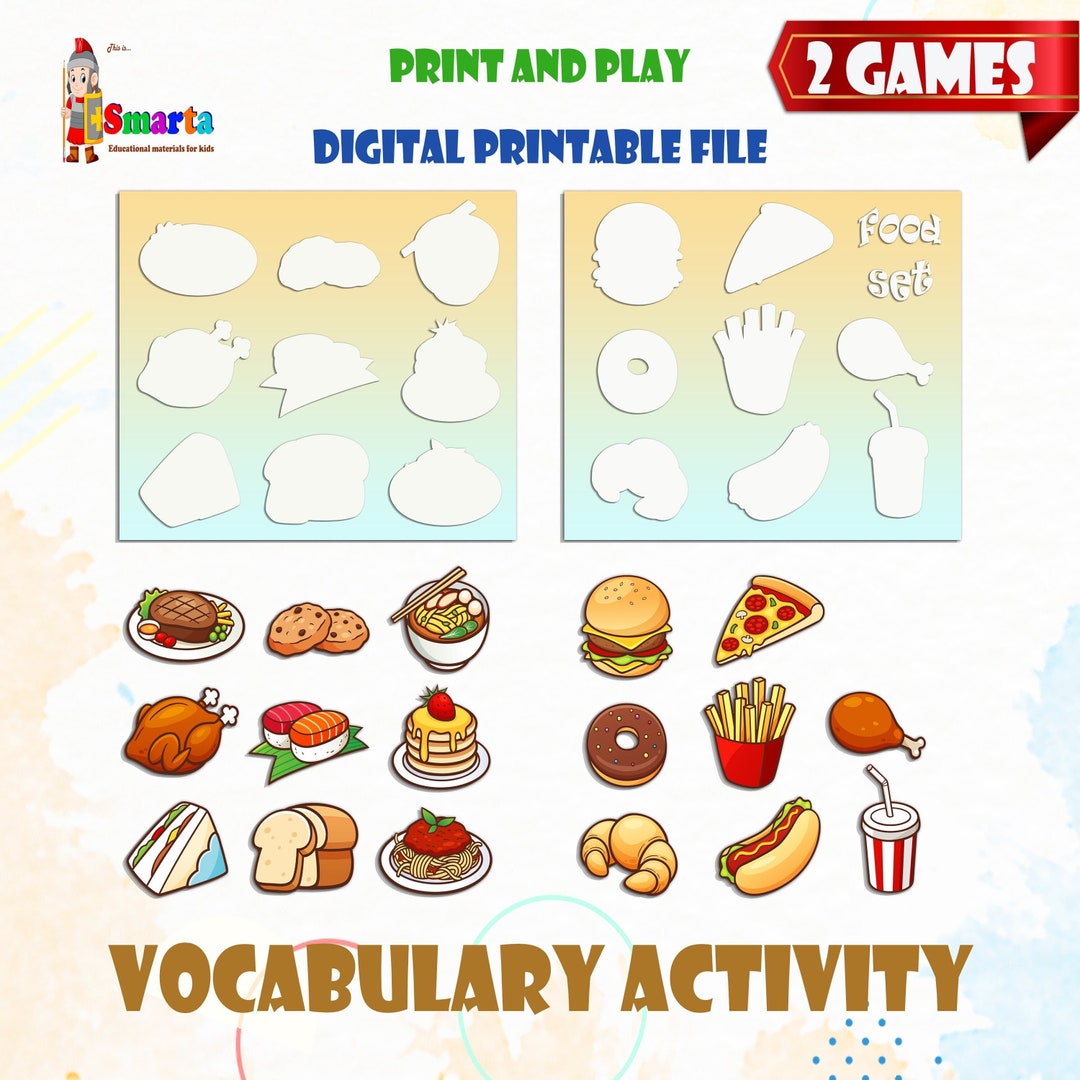 Preschool Curriculum, Matching Card Game, Vocabulary Activity - Etsy