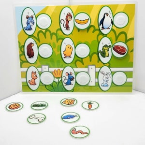 Child Development Matching Card Game Learn Animals - Etsy