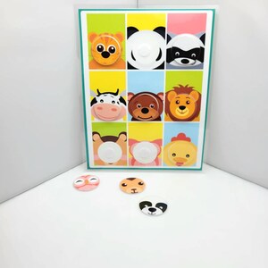 Matching Card Game, Preschool Learn Animals Activity - Etsy