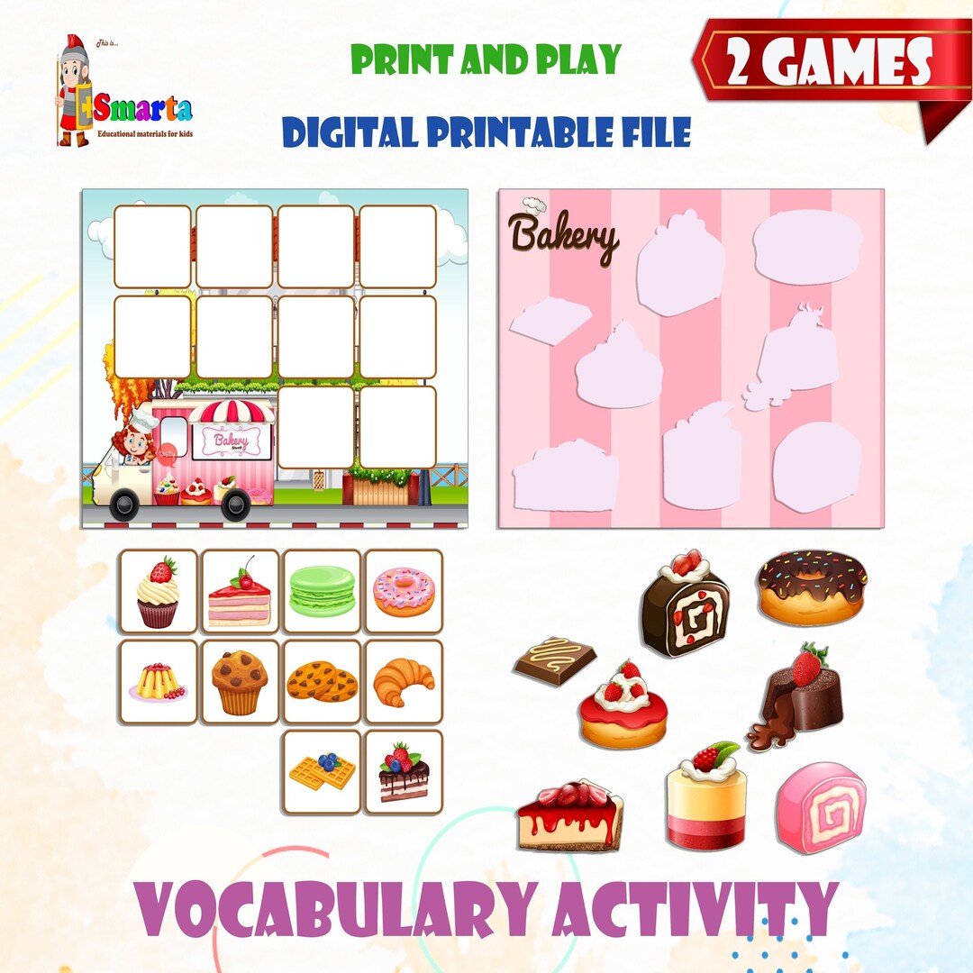 Vocabulary Activity, Child Development Game - Etsy