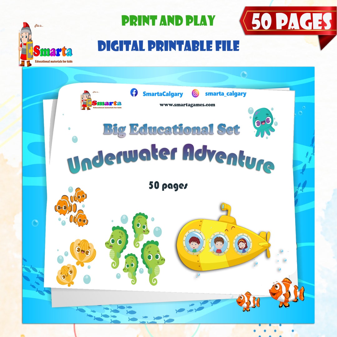 Underwater Adventure Preschool Worksheets | Ocean Learning Binder ...