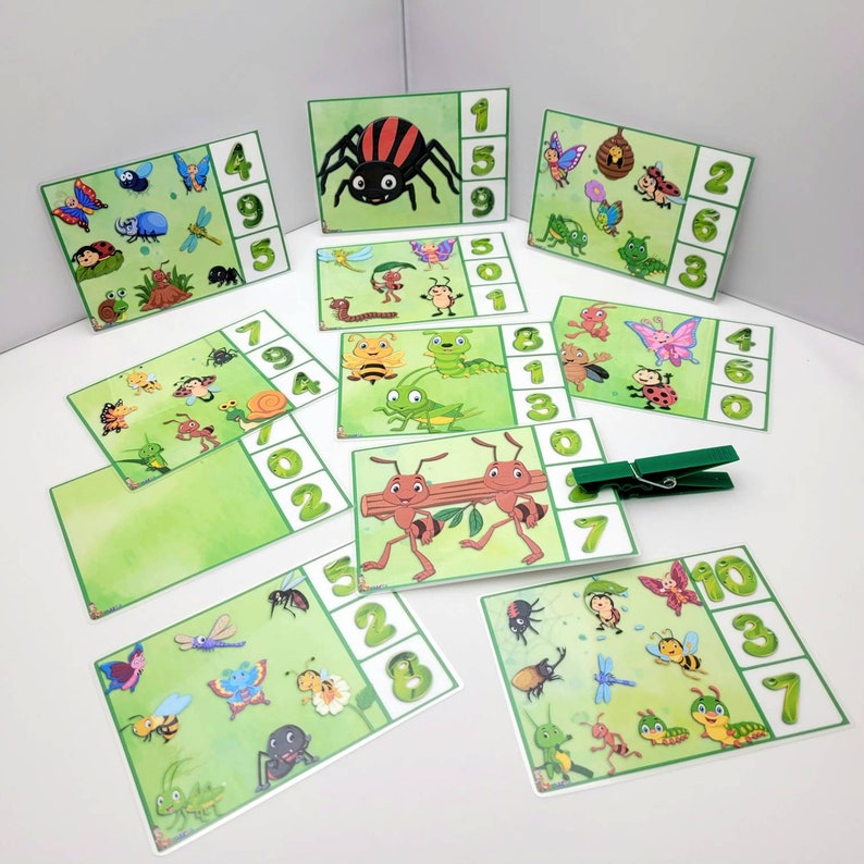 Preschool math math cards printable | Etsy