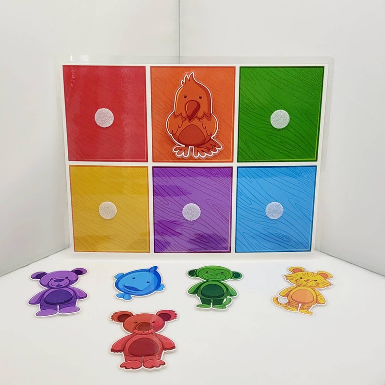 Early Education, Matching Card Game Colors - Etsy