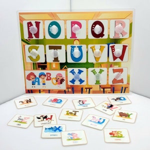 Preschool Alphabet, Matching Card Game Alphabet - Etsy