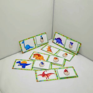 Kids Matching Game, Dinosaurs Activity - Etsy