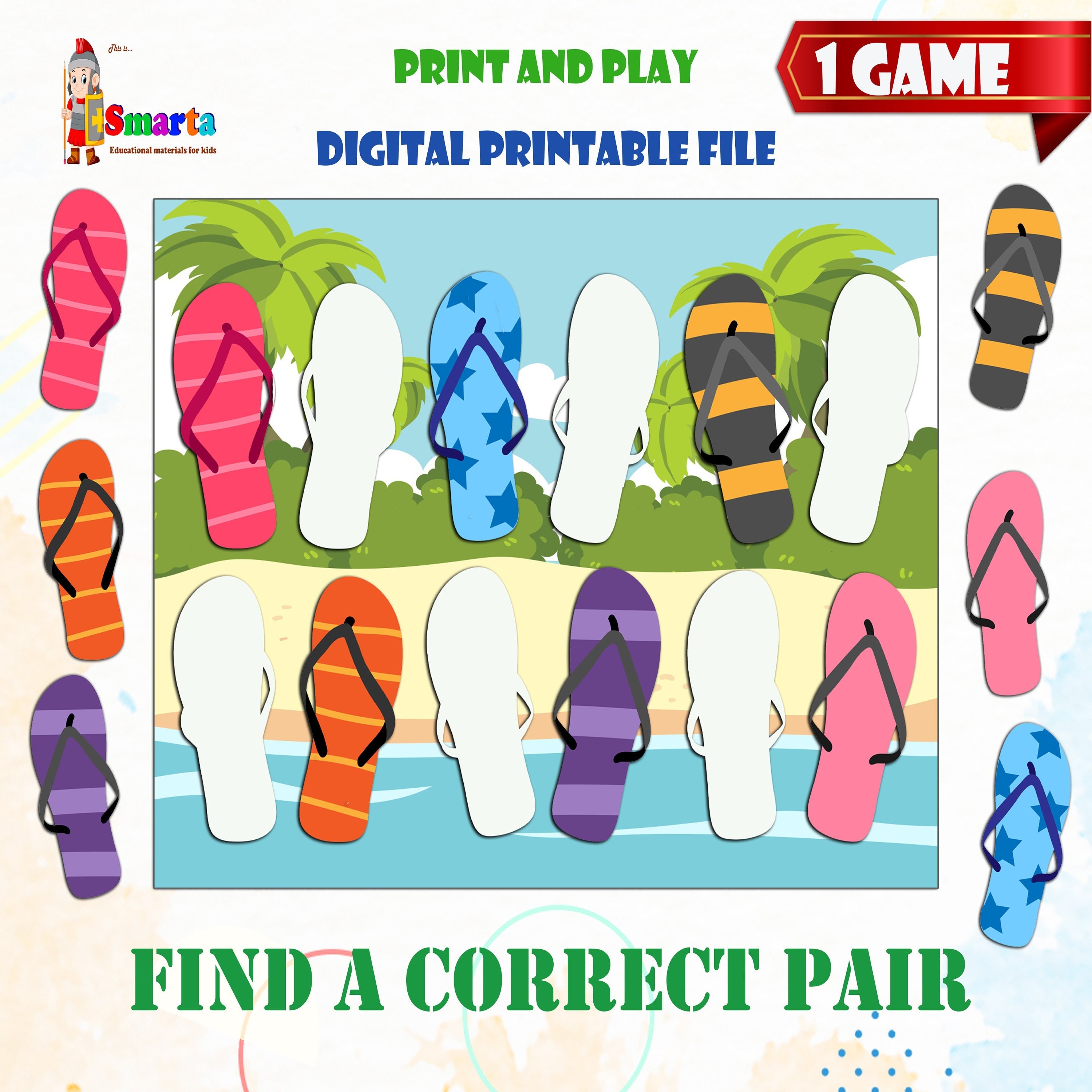 Kids Activity Game, Matching Card Game - Etsy