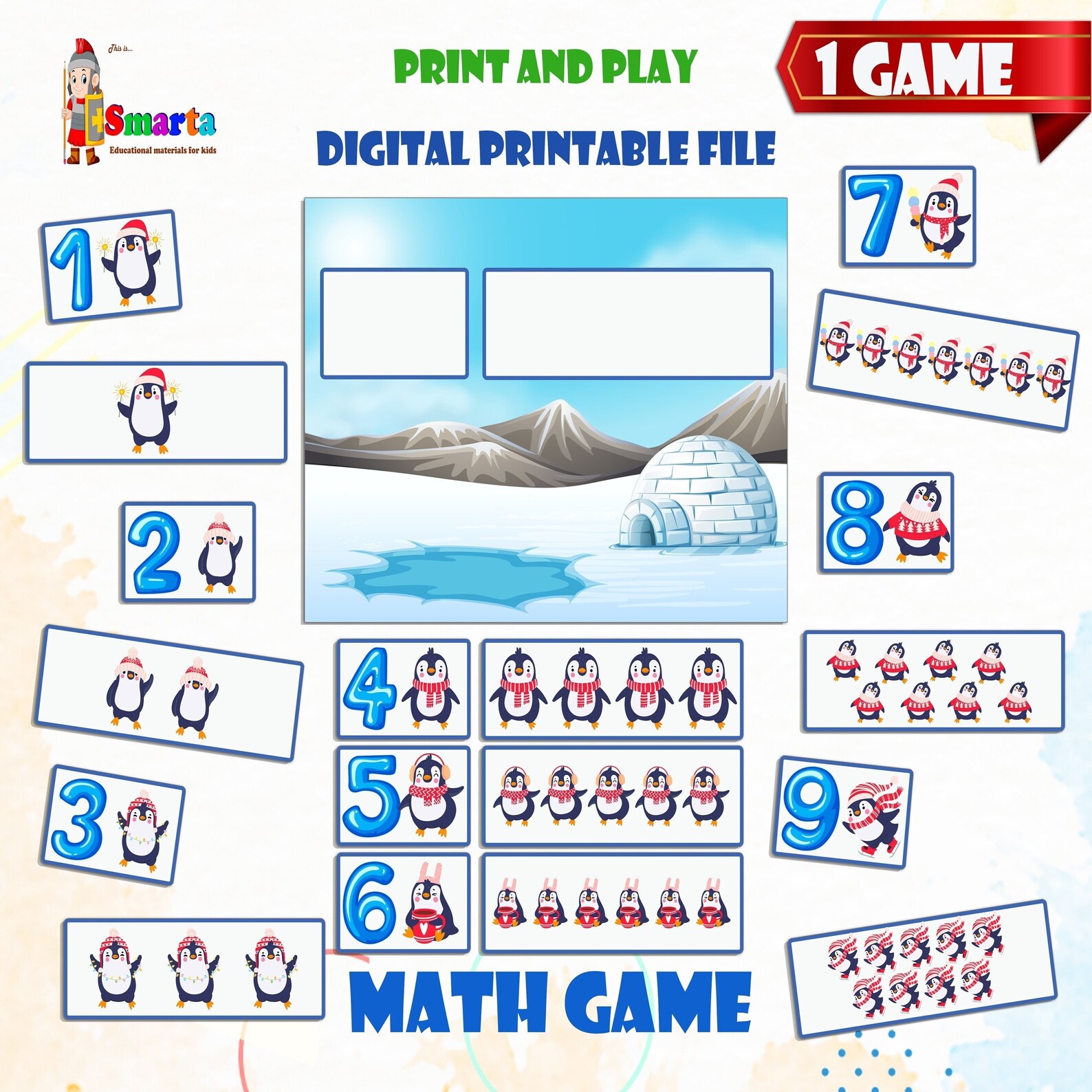 Preschool Curriculum Math Printable Matching Card Game - Etsy