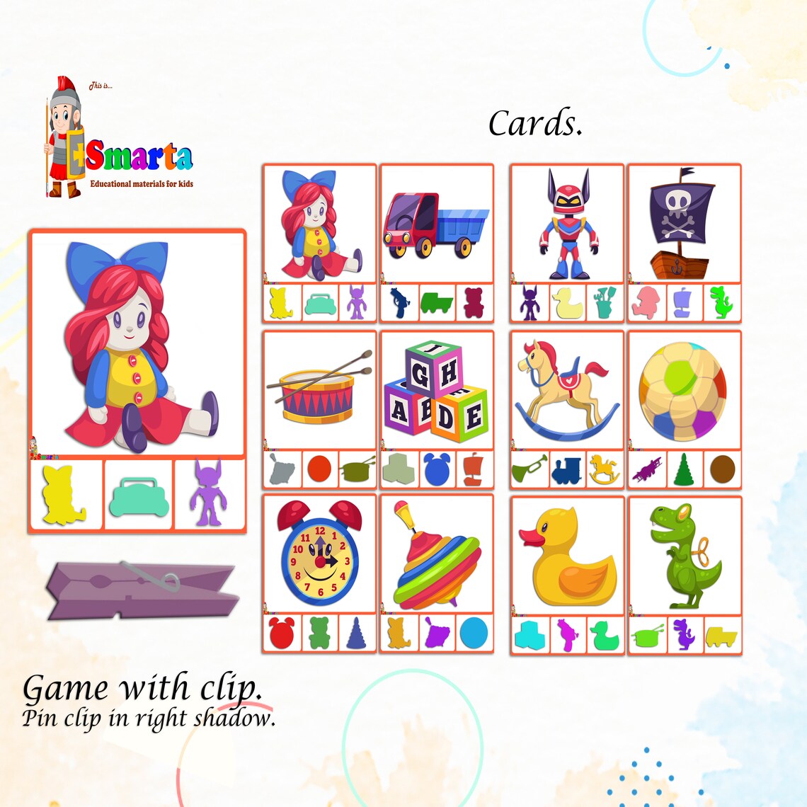 Matching Card Game Preschool Cards Toys - Etsy