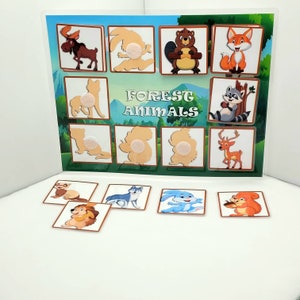 Preschool Curriculum, Matching Card Game Forest Animals - Etsy Canada