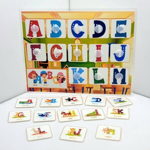 Preschool Alphabet, Matching Card Game Alphabet - Etsy