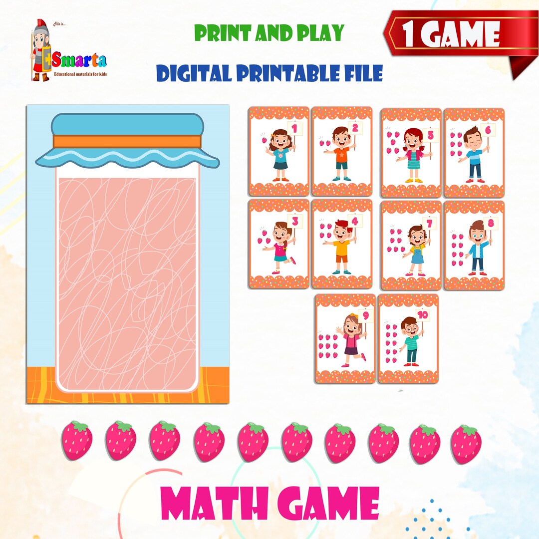Preschool Math Curriculum, Fun Math Game, Counting Practice - Etsy