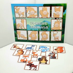 Preschool Curriculum, Matching Card Game Forest Animals - Etsy Canada