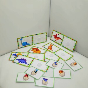 Kids Matching Game, Dinosaurs Activity - Etsy