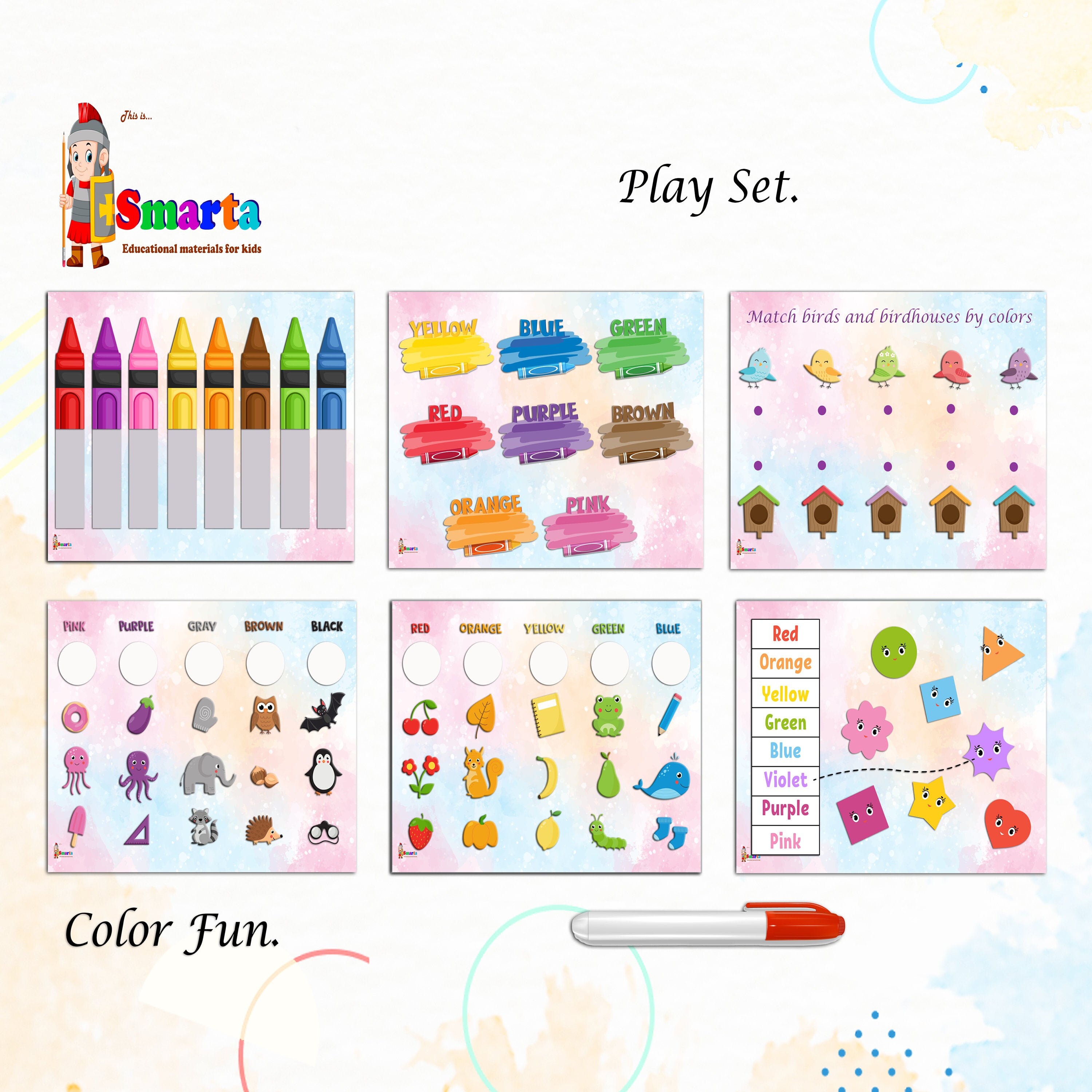 Preschool Worksheets Preschool Curriculum Colors | Etsy