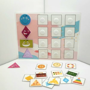 Preschool Curriculum, Matching Card Game, Learn Shapes - Etsy