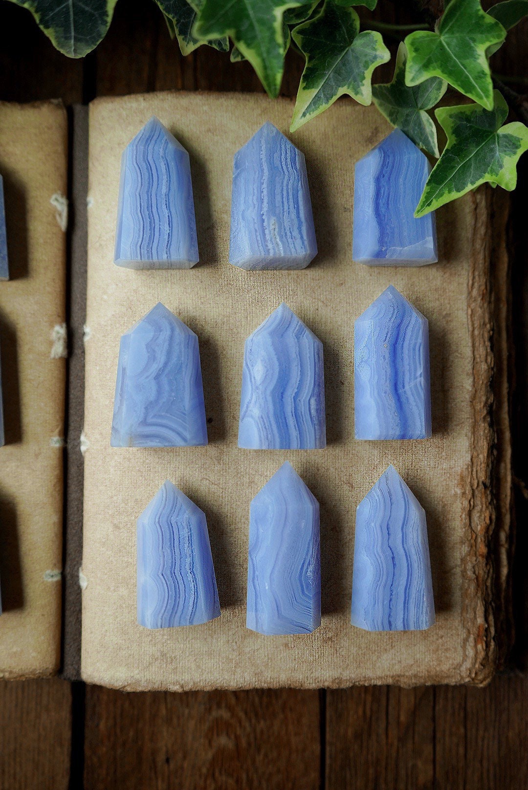 Blue Lace Agate Mini Towers, Blue Lace Agate Points, Blue Lace Agate ...