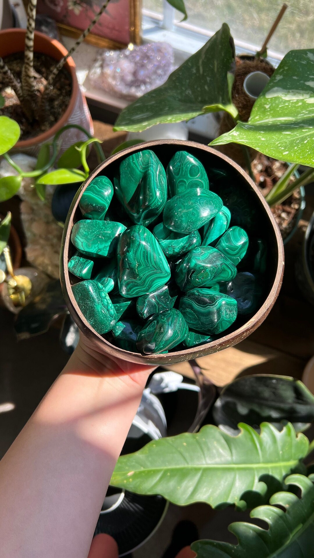 Malachite Tumbles, Natural Malachite Tumble, High Quality Malachite ...