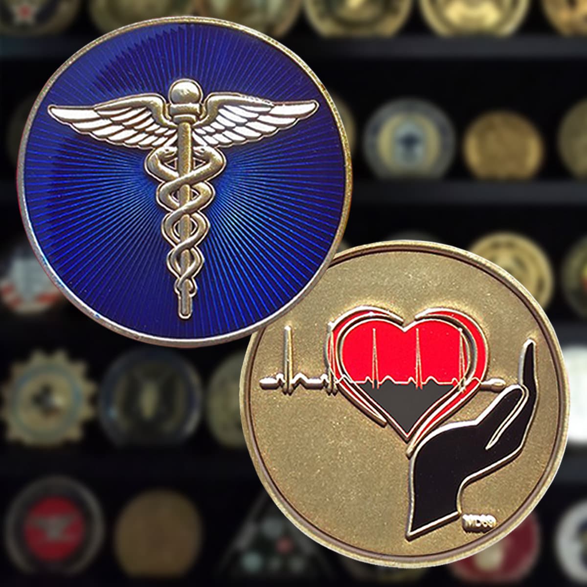 Medical Caduceus Helping Hand Challenge Coin - Etsy