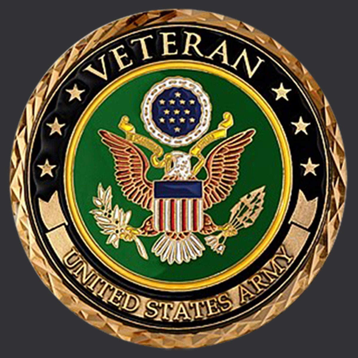 Veteran Army Star Challenge Coin - Etsy