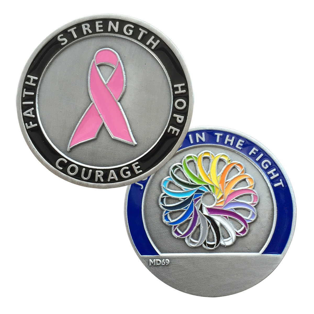 Breast Cancer Awareness Challenge Coin - Etsy