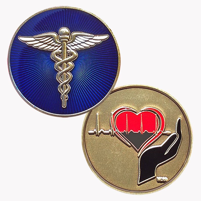 Medical Caduceus Helping Hand Challenge Coin - Etsy