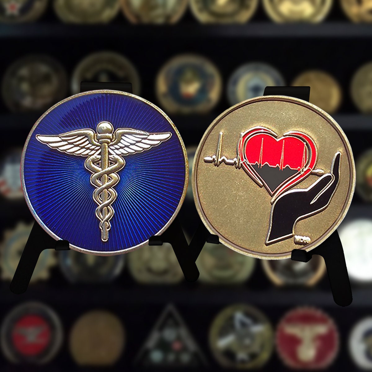Medical Caduceus Helping Hand Challenge Coin - Etsy