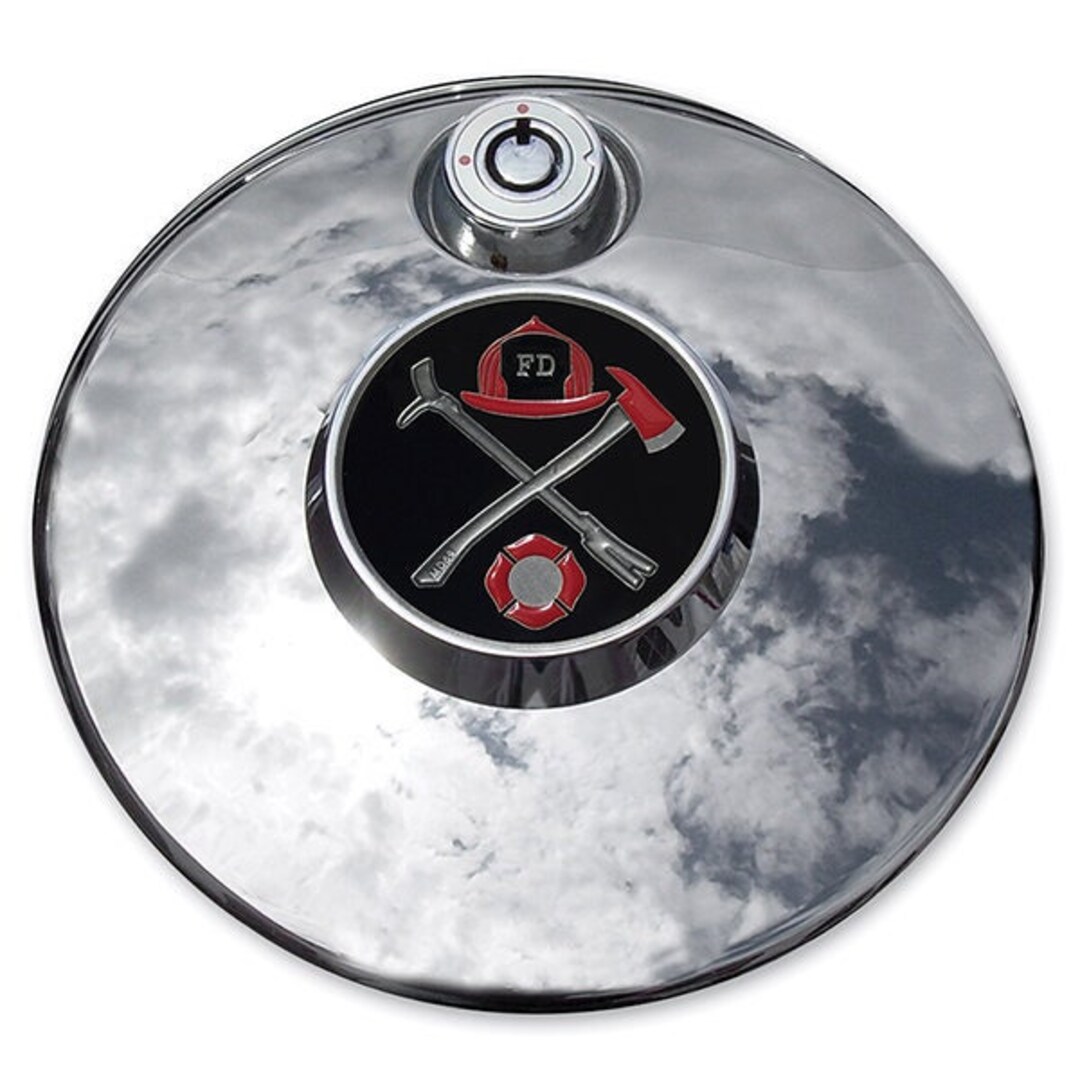 Motordog69 Harley Fuel Door Coin Mount Set With Fire Fighter Axe and ...