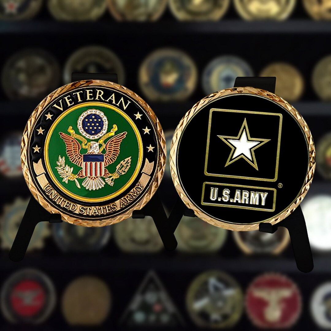 Veteran Army Star Challenge Coin - Etsy