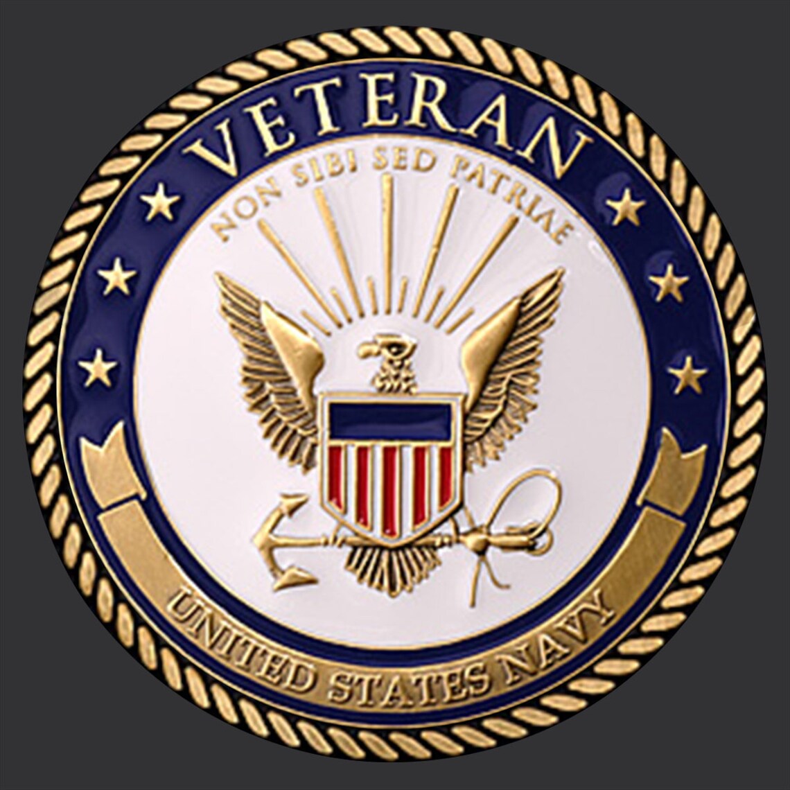 Veteran Navy Challenge Coin - Etsy