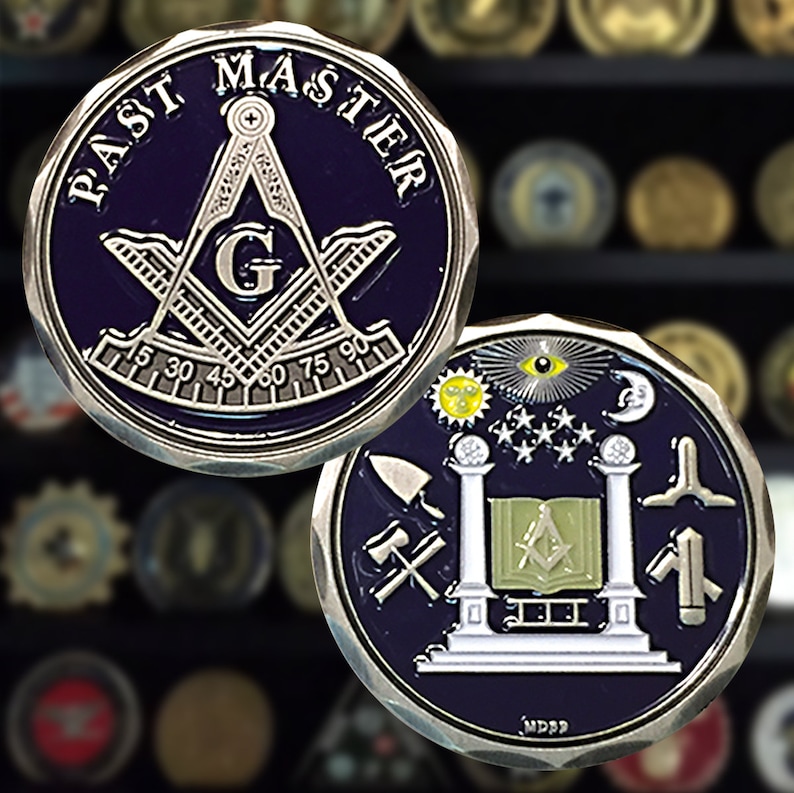 Motordog69 Past Master Masonic Challenge Coin - Etsy