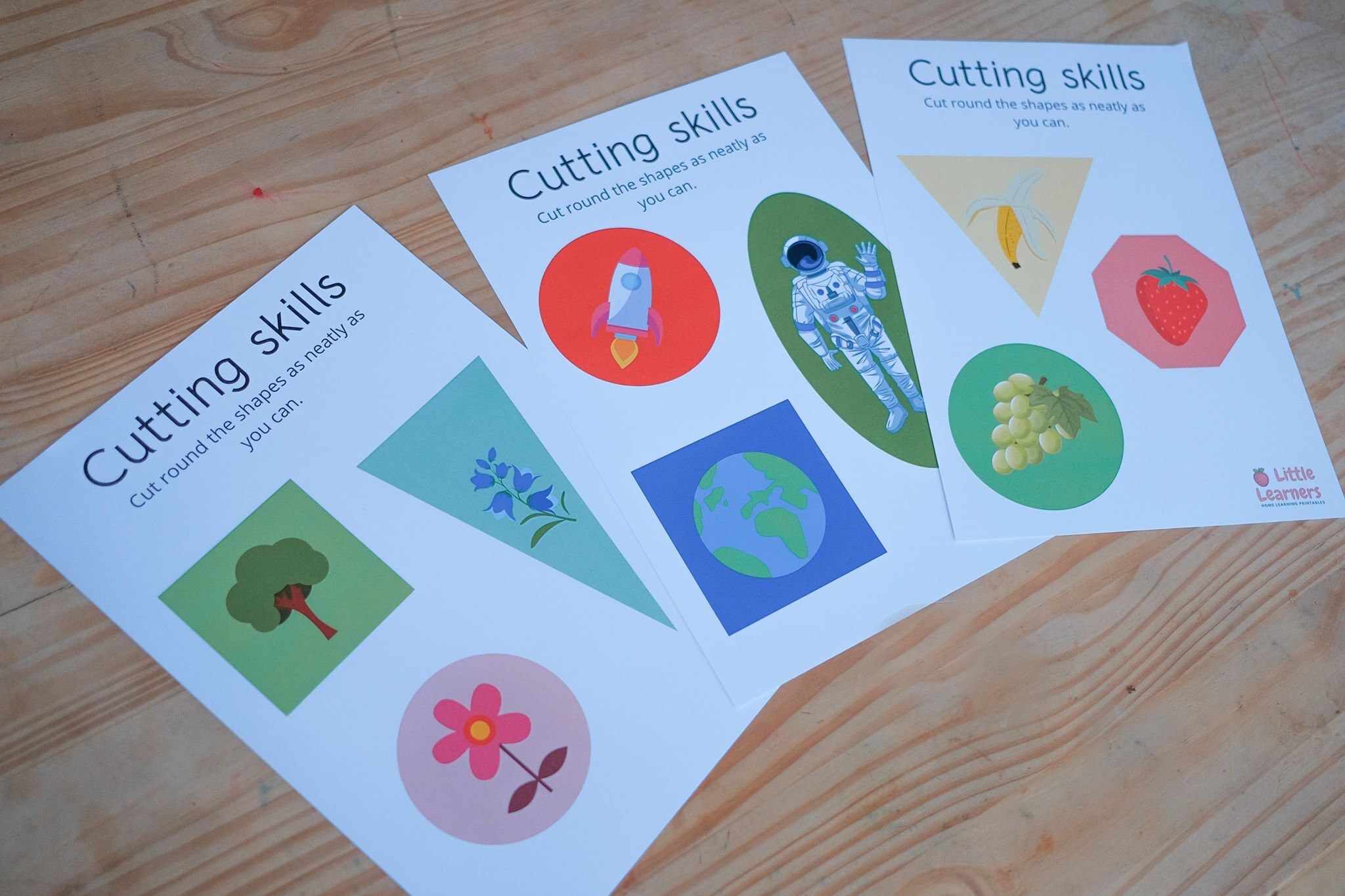 Cutting Skills / Shapes / Get Ready for School / Home Learning / Space ...