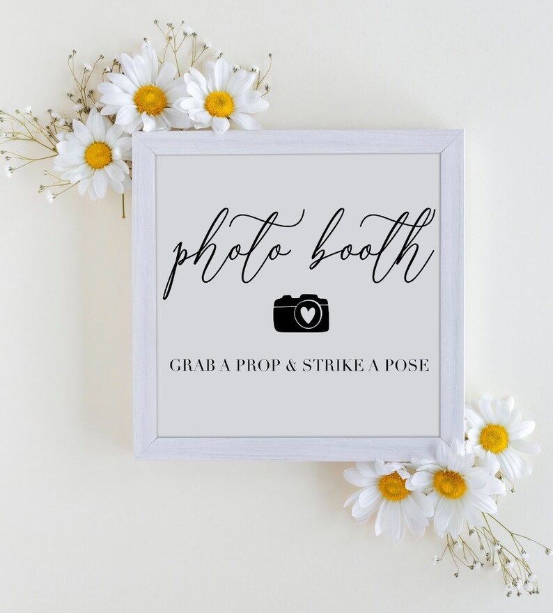 Printable Photobooth Wedding Sign/ Photo Booth Sign - Etsy