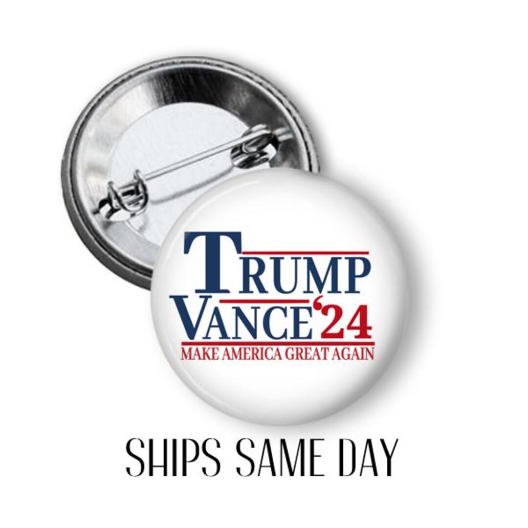 Trump Vance MAGA 2024 PINS, Donald Trump for President, Election 2024 ...