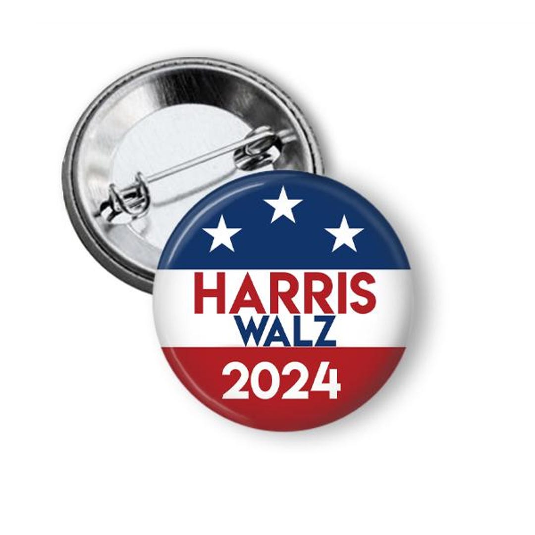Harris Walz RWB 2024 PINS, Kamala Harris for President, Election 2024 ...