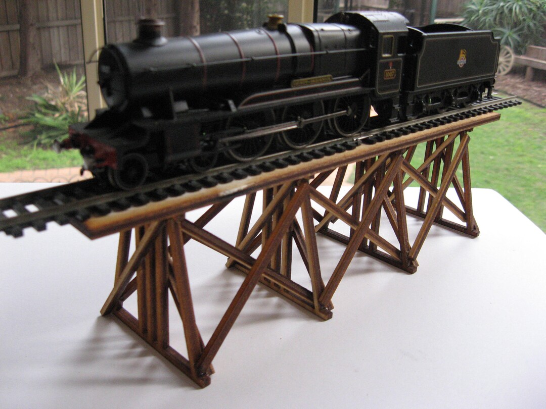 Model Railway HO/OO Scale Modular Wooden Trestle Bridge Kit. - Etsy