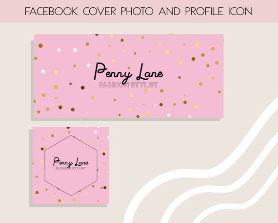 Social Media Icon Facebook Cover Page Template Facebook Banner | Etsy