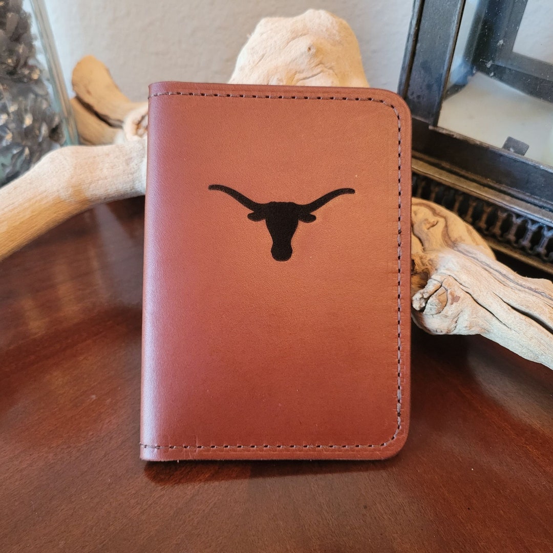 Texas Longhorns Leather Passport Wallet Cover University of Texas - Etsy
