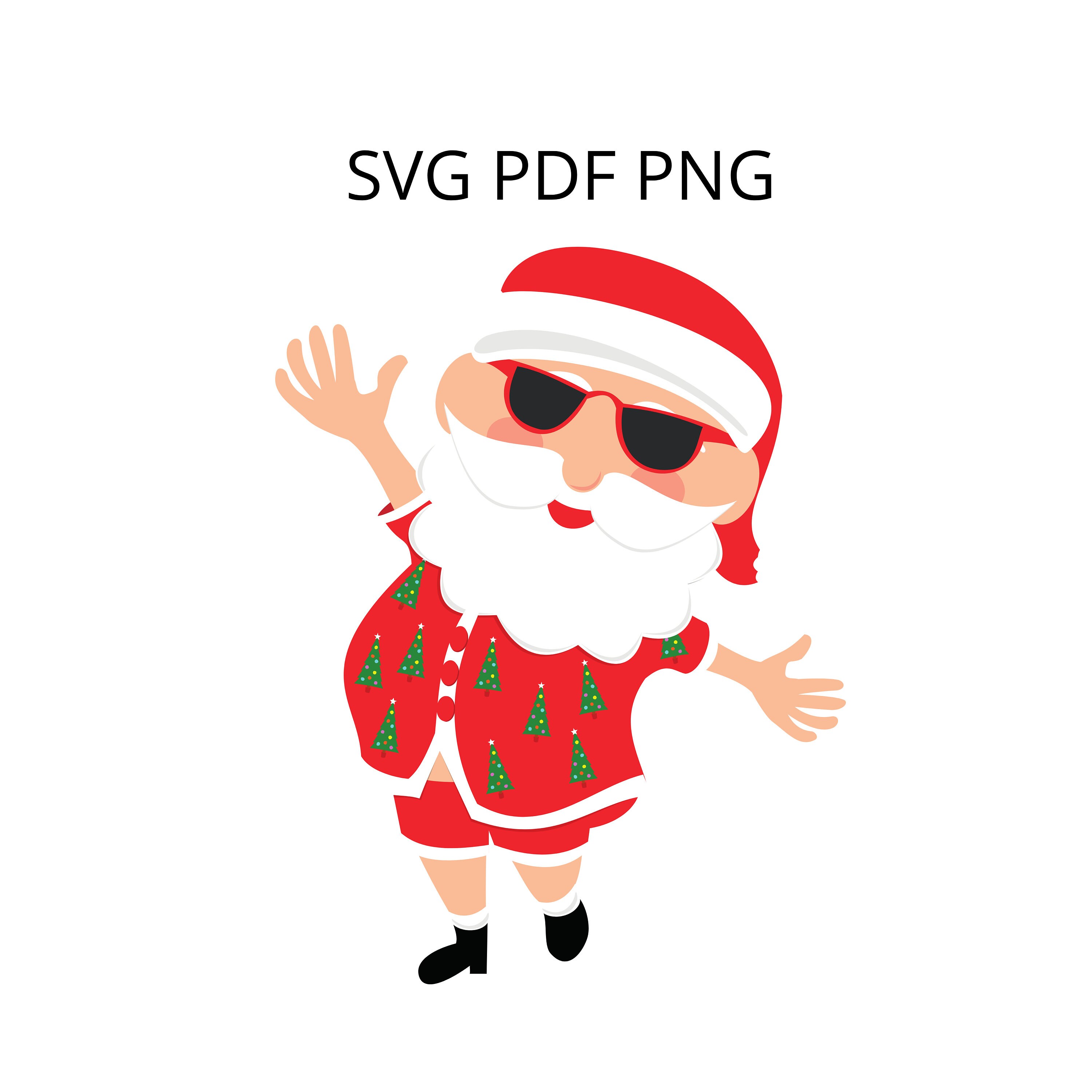 Santa Claus SVG Bundle, PNG, PDF, Cricut, Silhouette, Cricut Svg ...