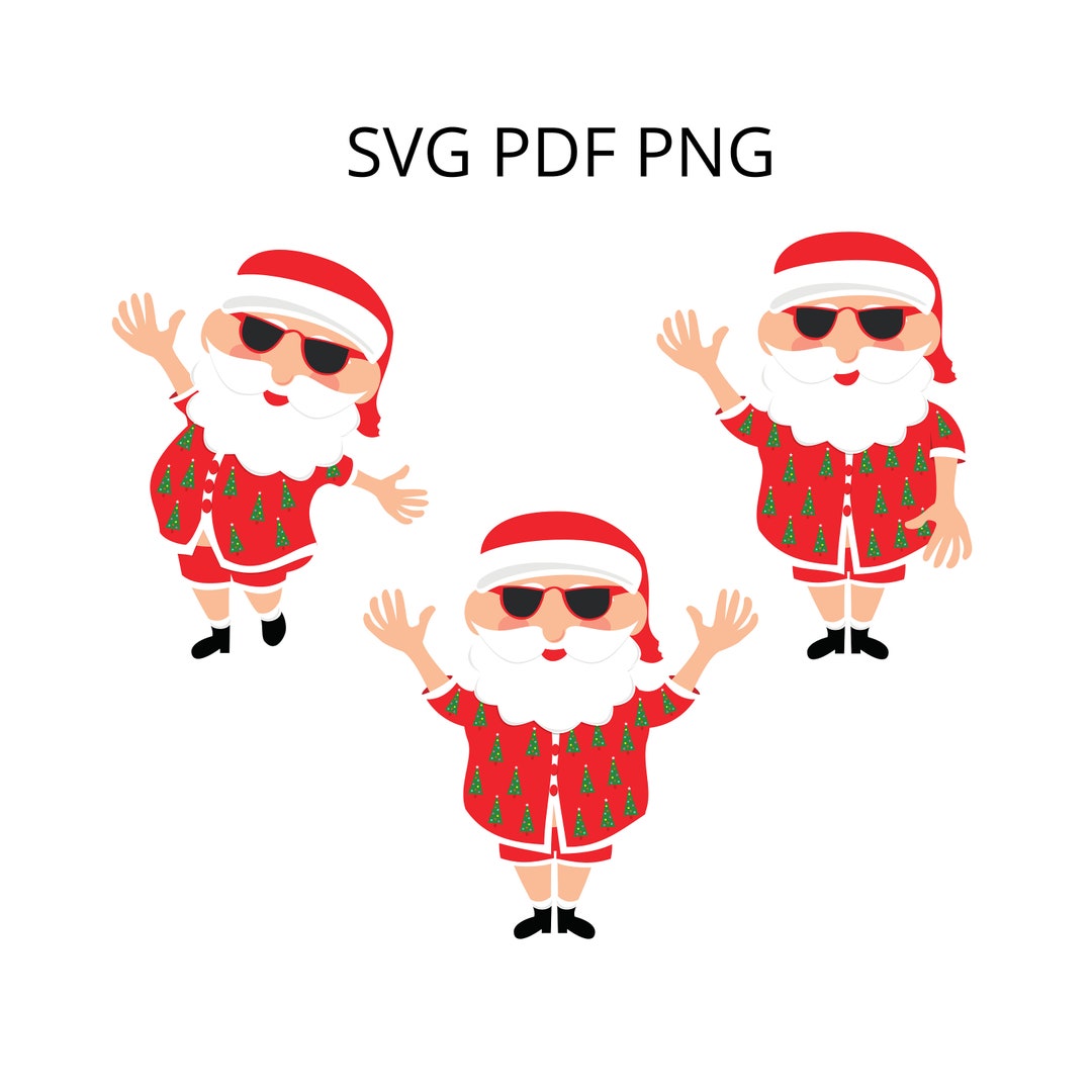 Santa Claus SVG Bundle, PNG, PDF, Cricut, Silhouette, Cricut Svg ...